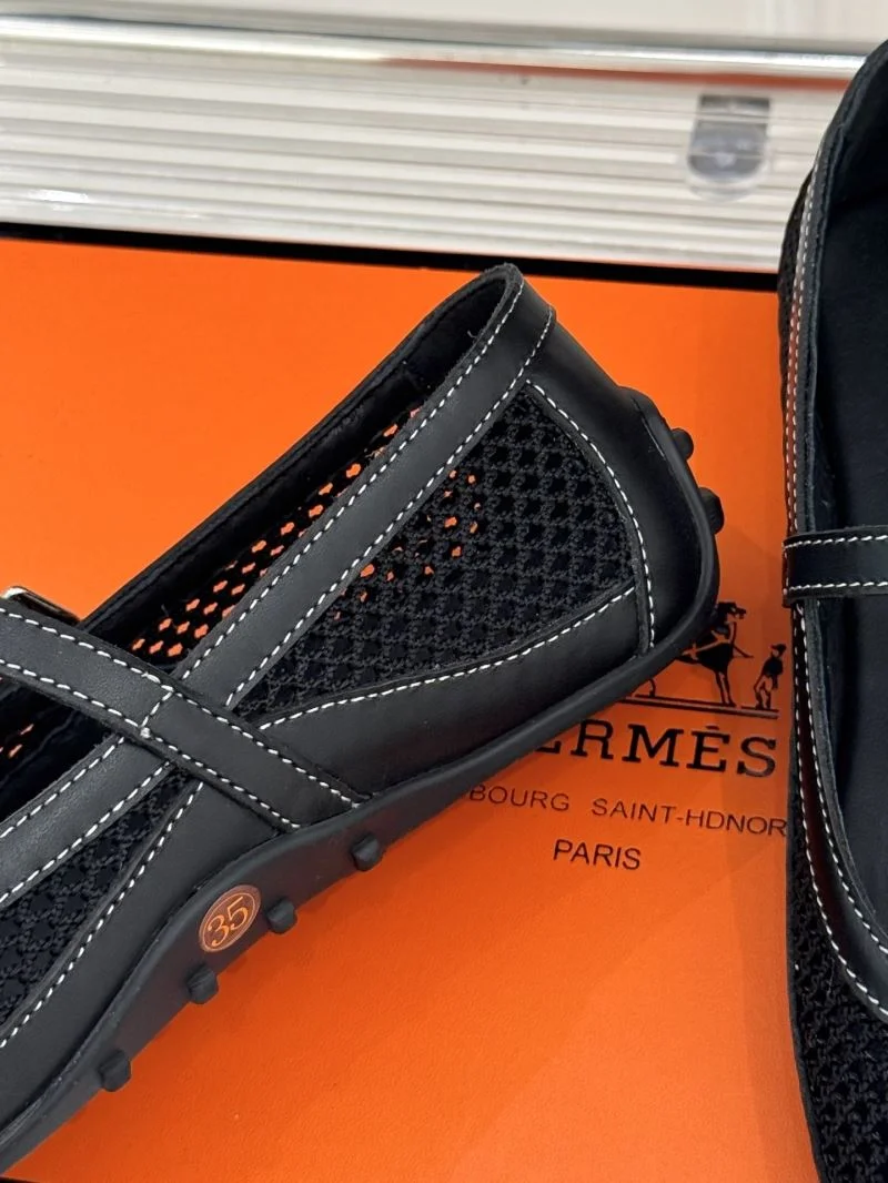 Brand-authenticated Hermes Low Shoes