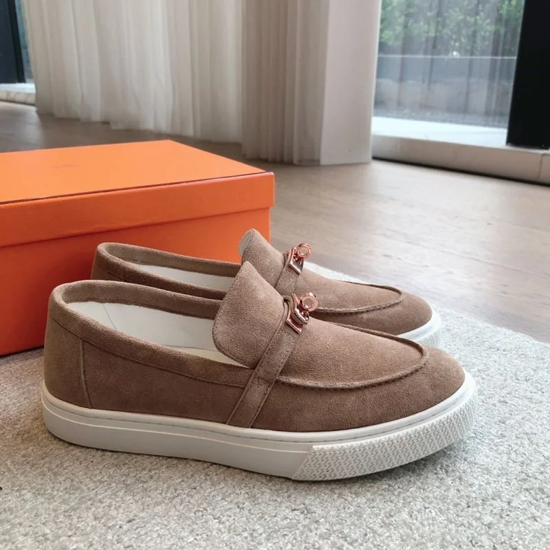 Brand-authenticated Hermes Low Shoes