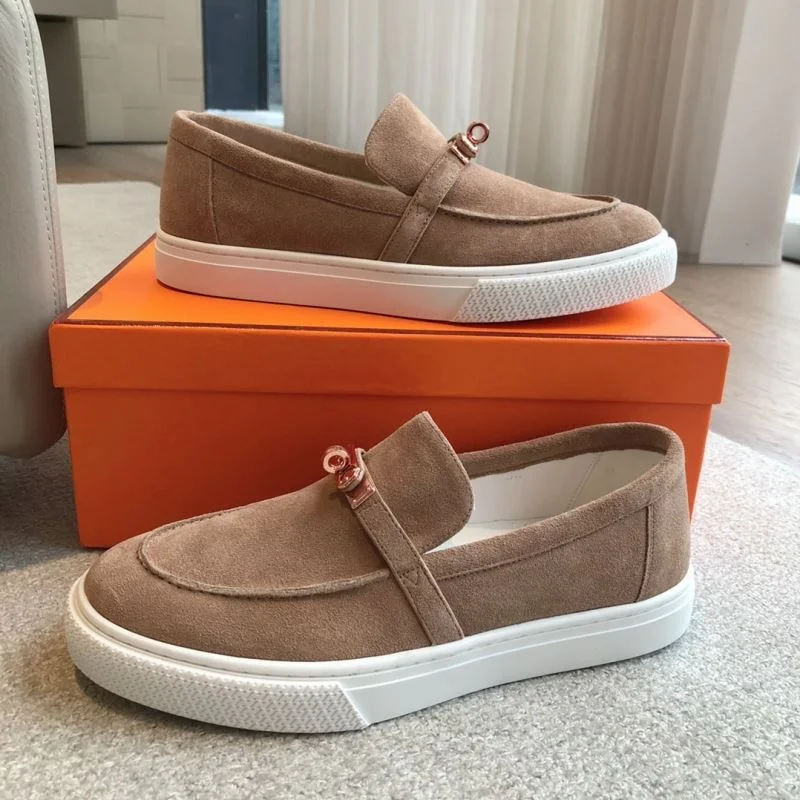 Brand-authenticated Hermes Low Shoes