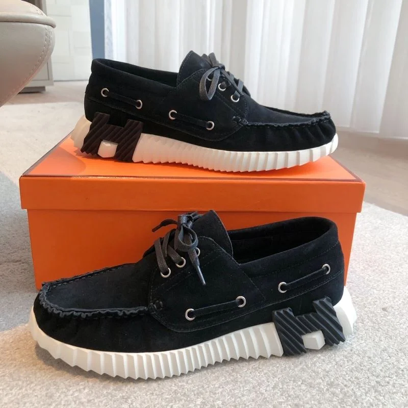 Brand-authenticated Hermes Low Shoes