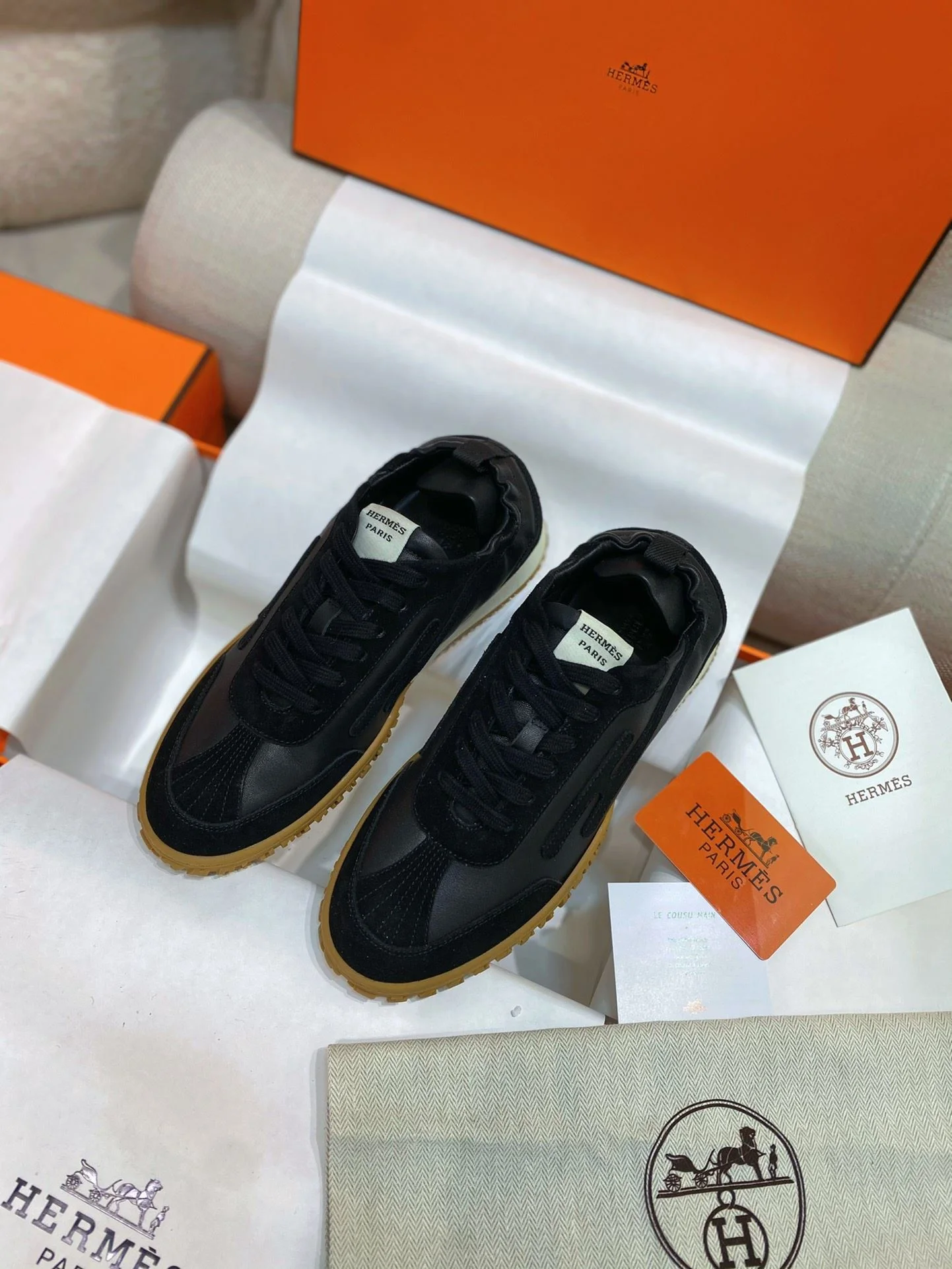 Exact replica Hermes Low Shoes