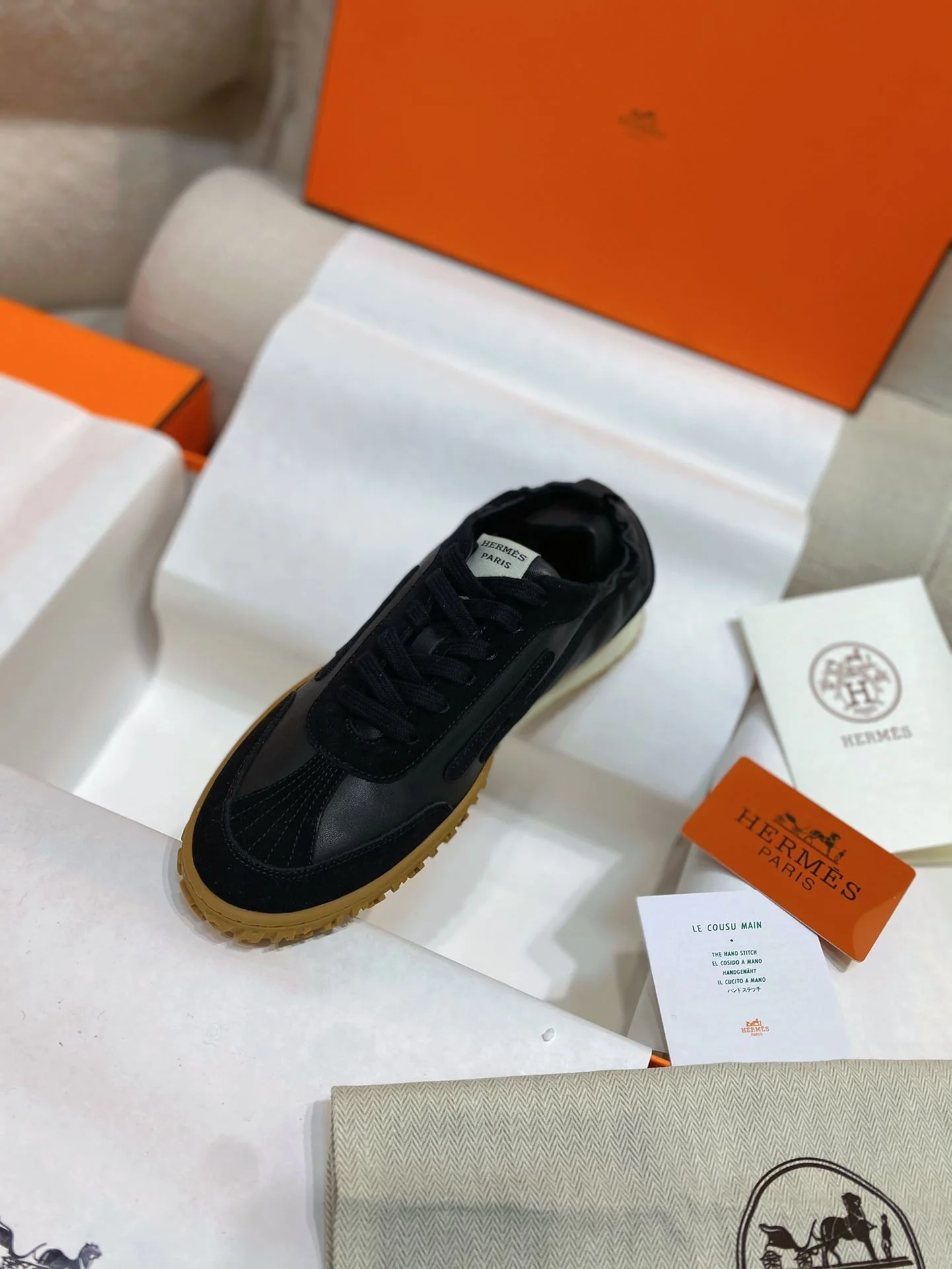 Exact replica Hermes Low Shoes