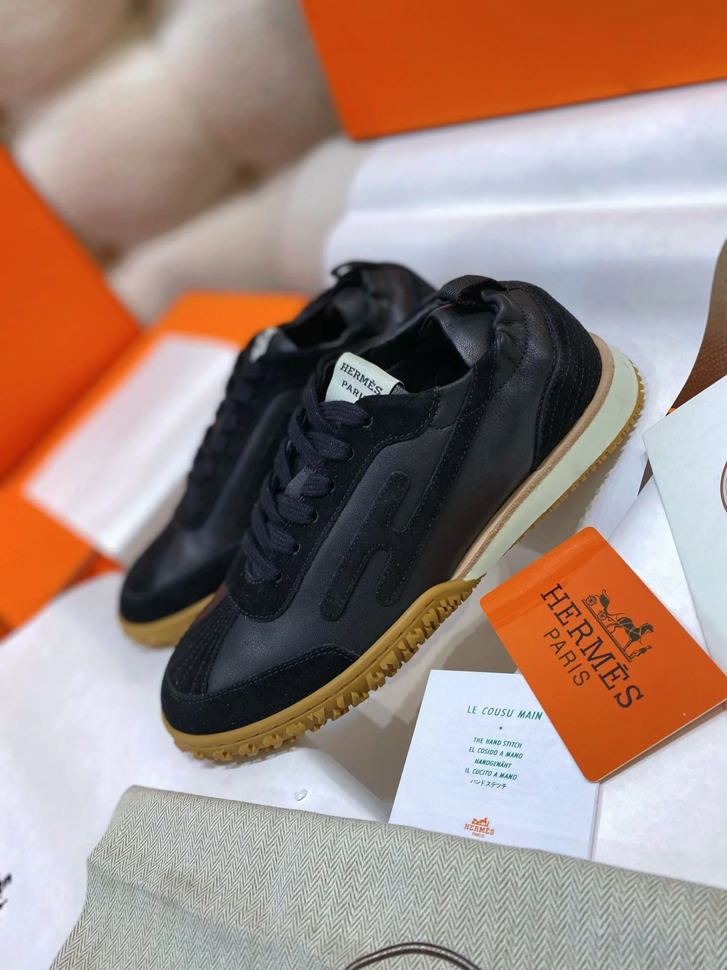 Exact replica Hermes Low Shoes
