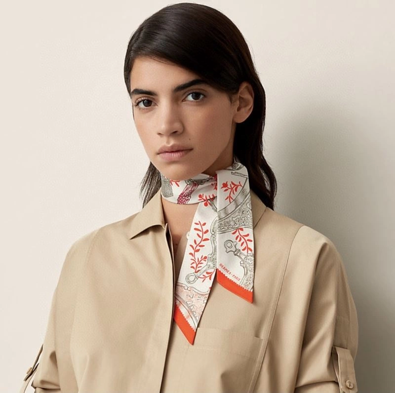 Brand-authenticated Hermes Silk