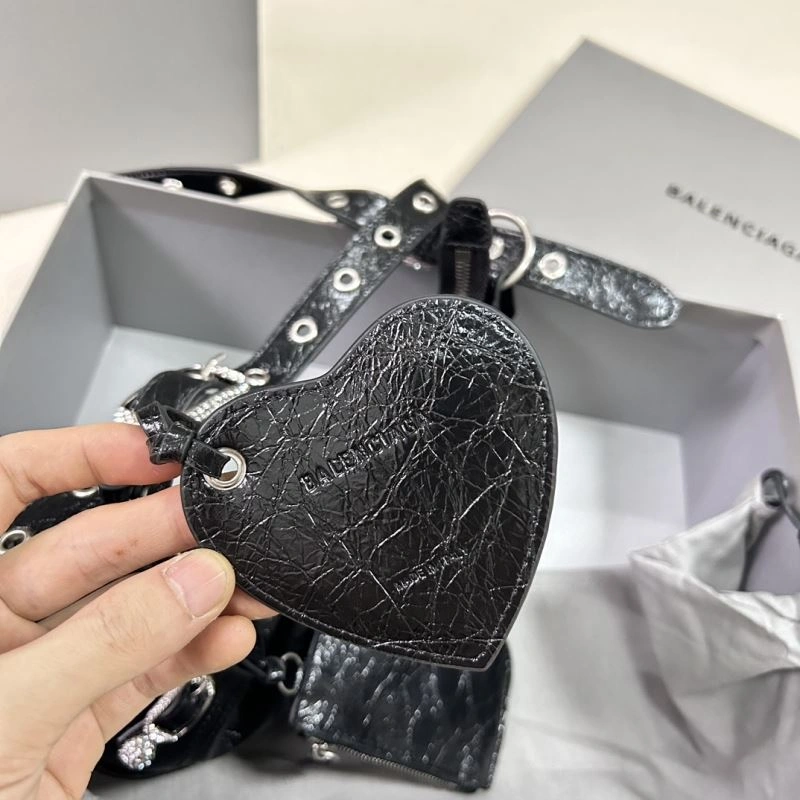 Brand-original Le Cagole Half-Moon Dumpling Bag - Diamond Buckle Black XS