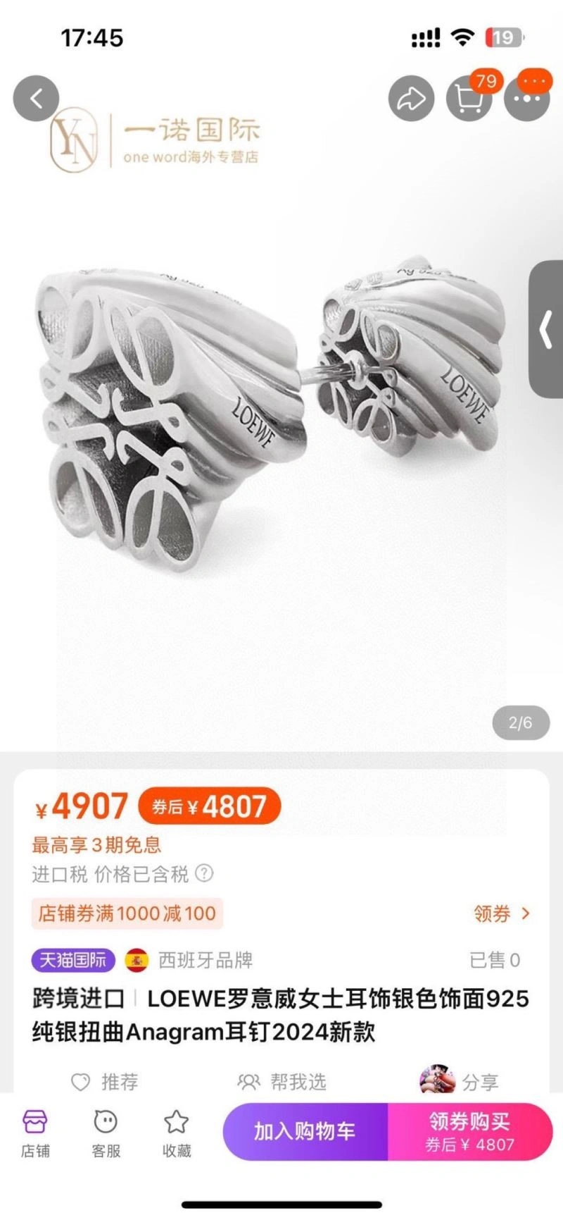 Cut-rate Loewe Earrings