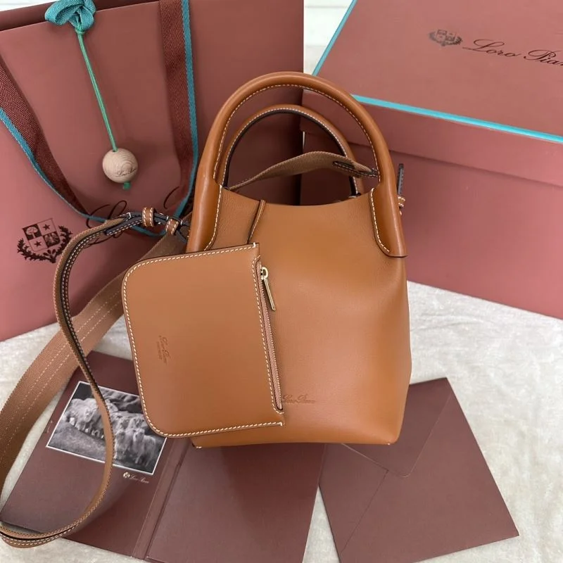 Brand-authenticated Loro Piana Bucket Bags
