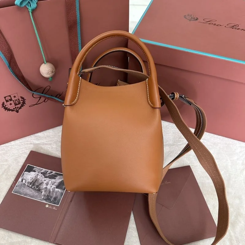 Brand-authenticated Loro Piana Bucket Bags