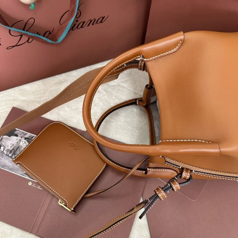 Brand-authenticated Loro Piana Bucket Bags