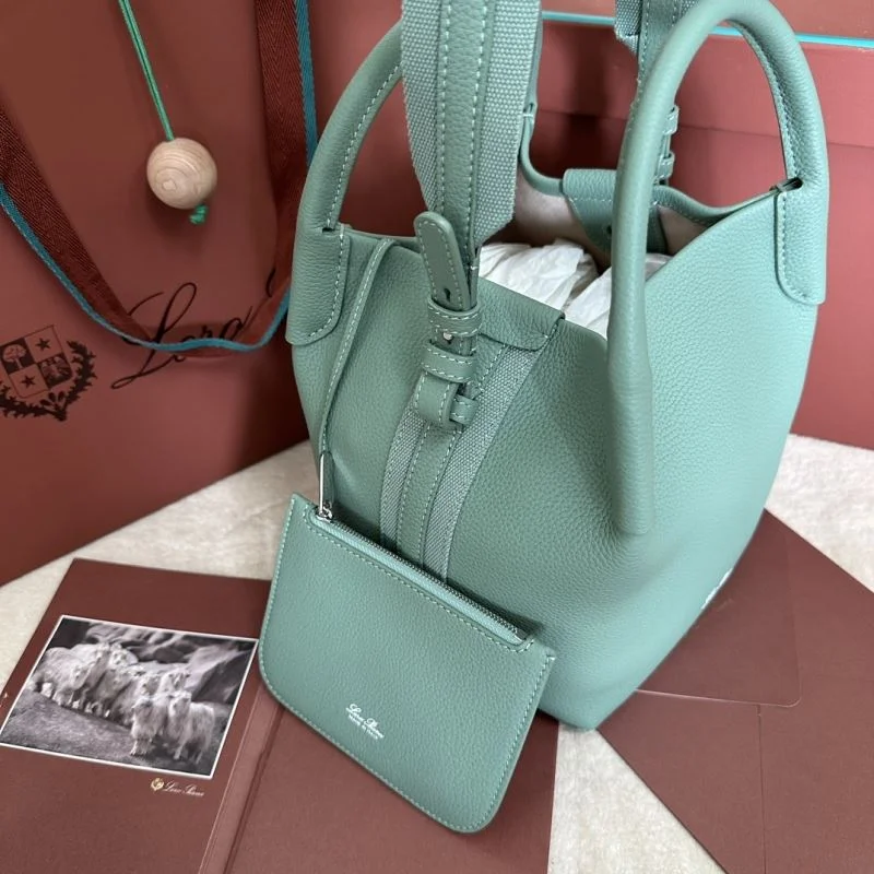 Brand-authenticated Loro Piana Bucket Bags