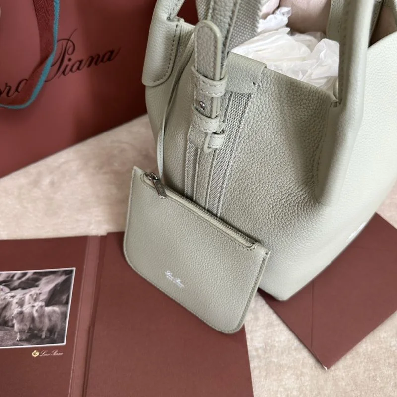 Brand-authenticated Loro Piana Bucket Bags