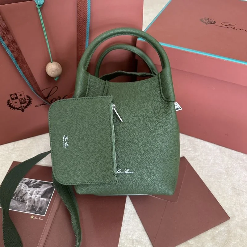 Brand-authenticated Loro Piana Bucket Bags