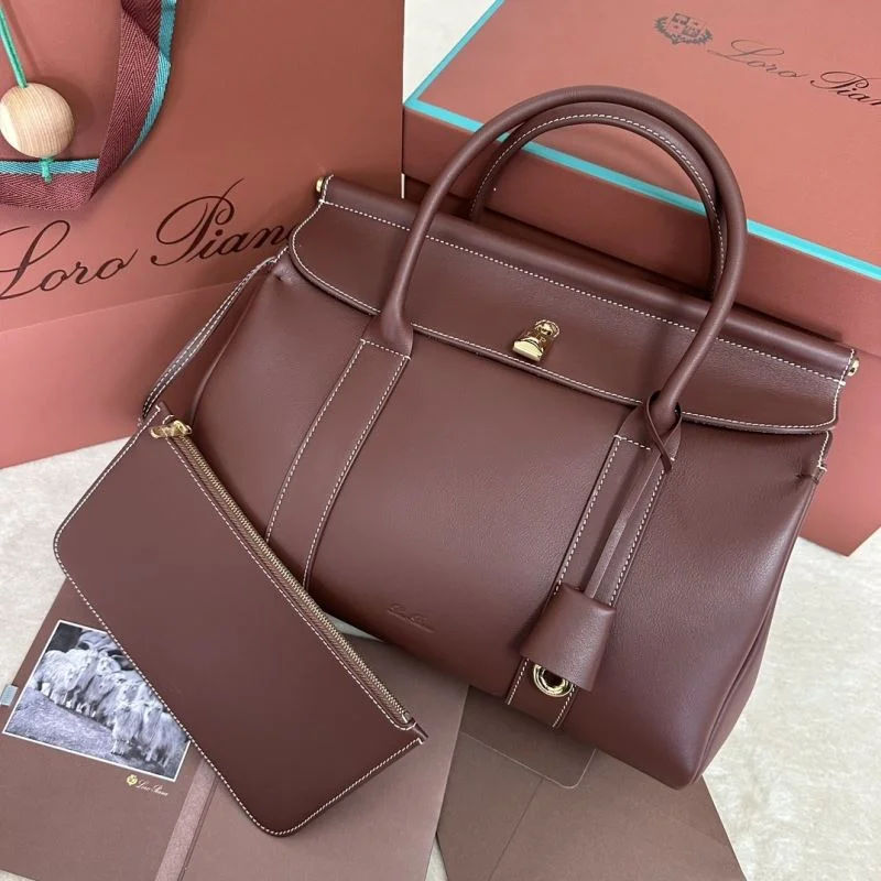 Genuine Loro Piana Top Handle Bags