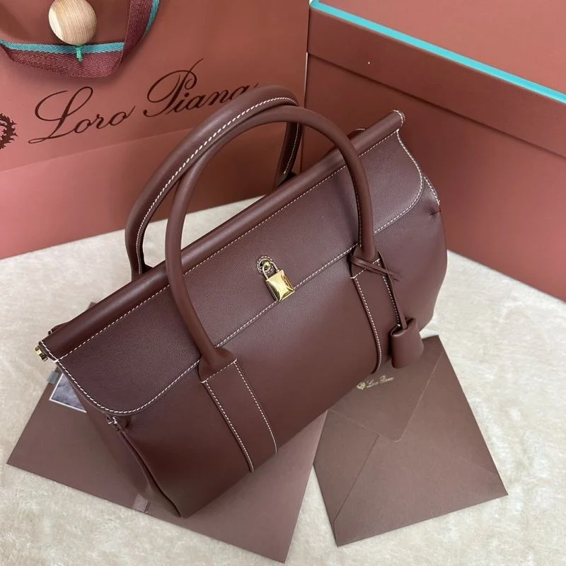 Genuine Loro Piana Top Handle Bags