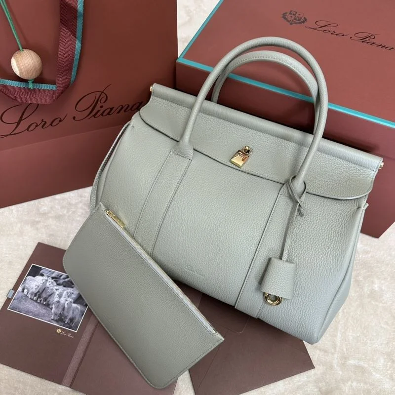 Genuine Loro Piana Top Handle Bags