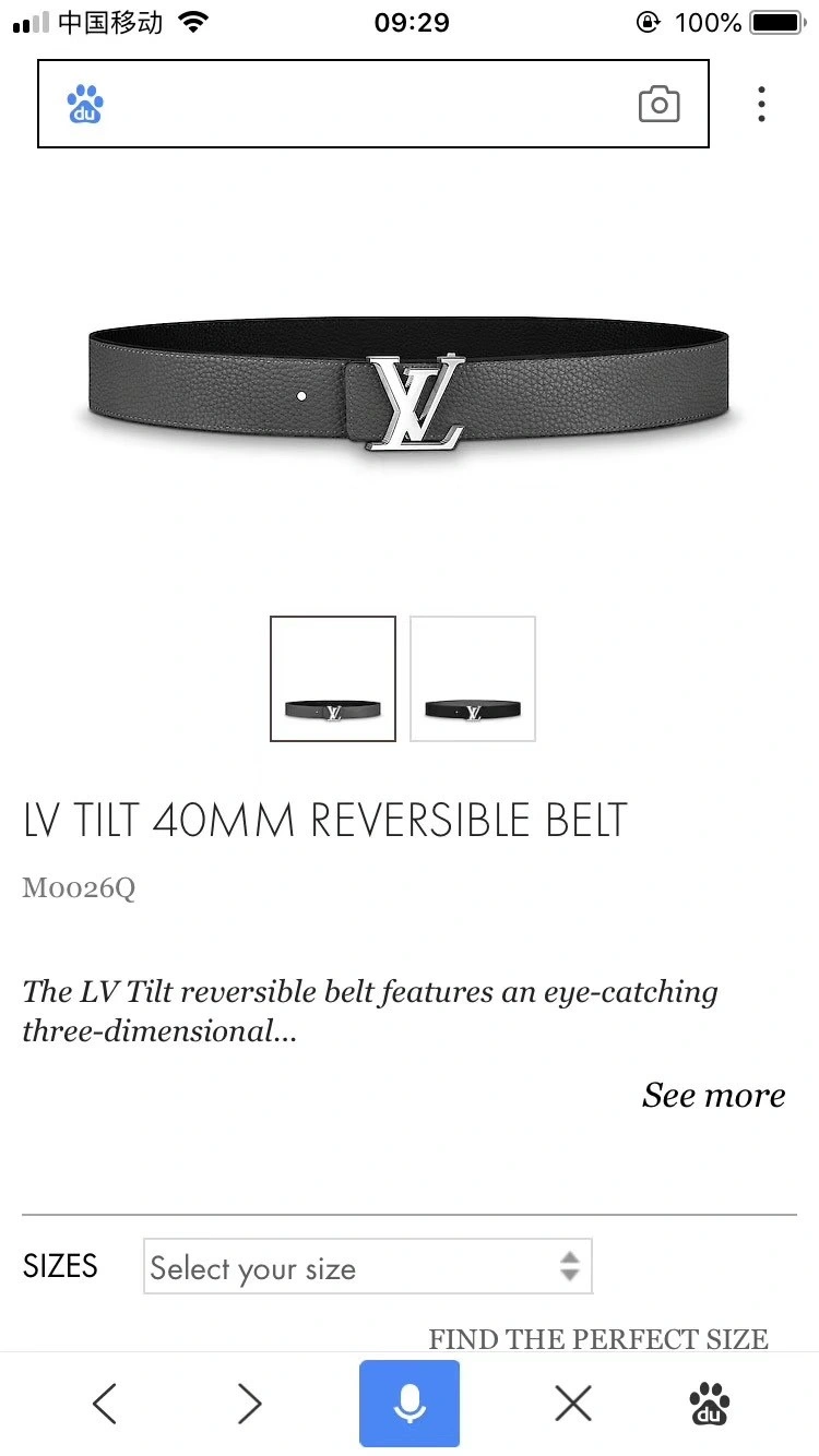 Official Louis Vuitton Belts