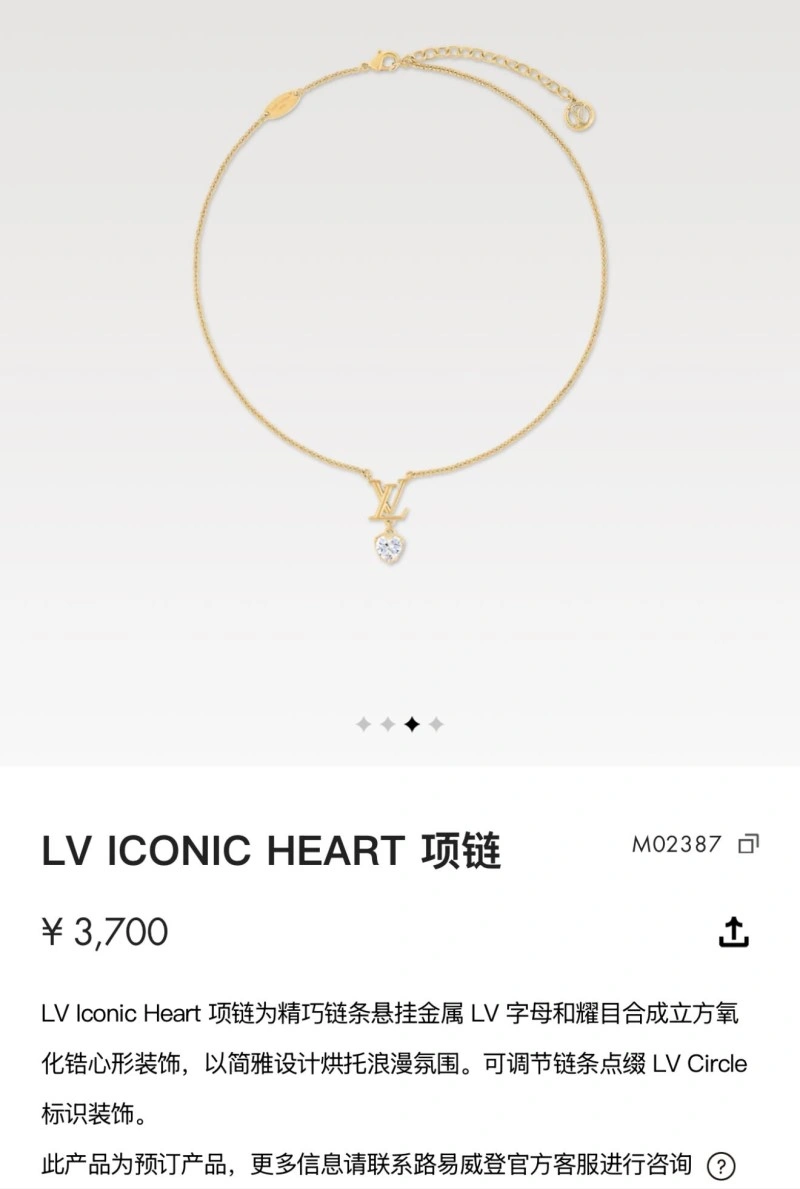 Precise copy Louis Vuitton Necklaces