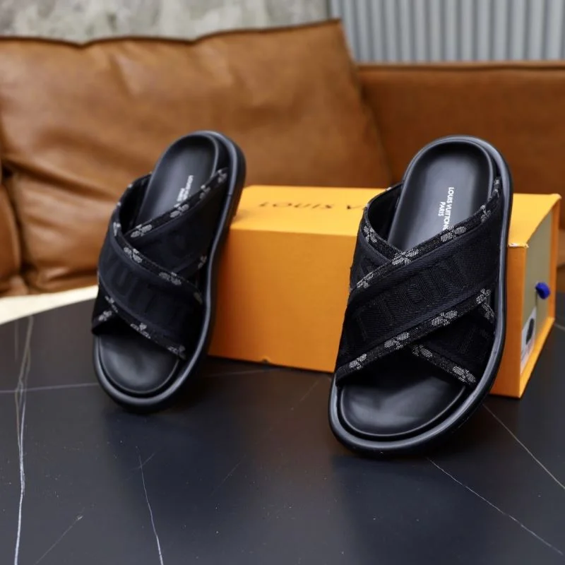 Precise copy Louis Vuitton Slippers