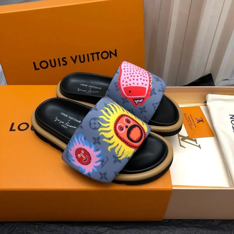 Brand-authenticated Louis Vuitton Slippers