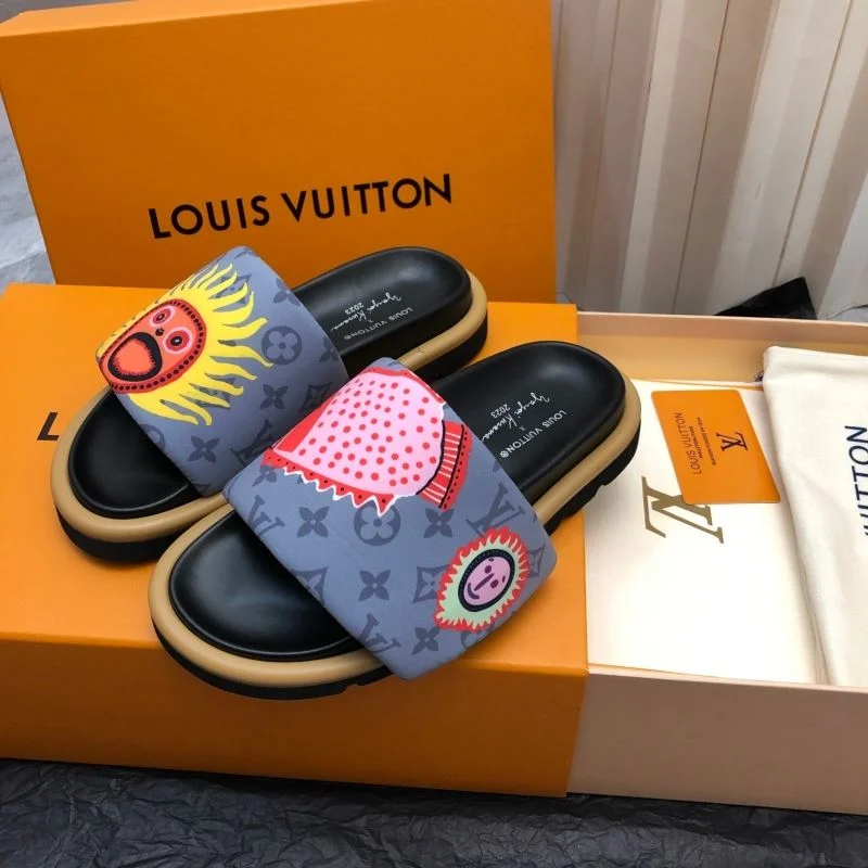 Brand-authenticated Louis Vuitton Slippers