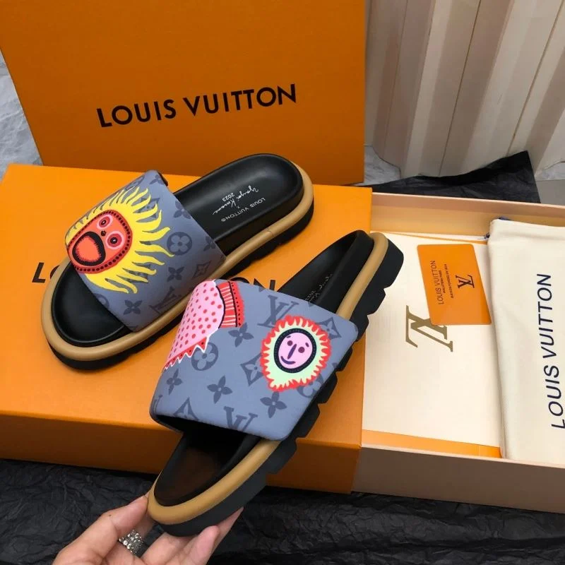 Brand-authenticated Louis Vuitton Slippers
