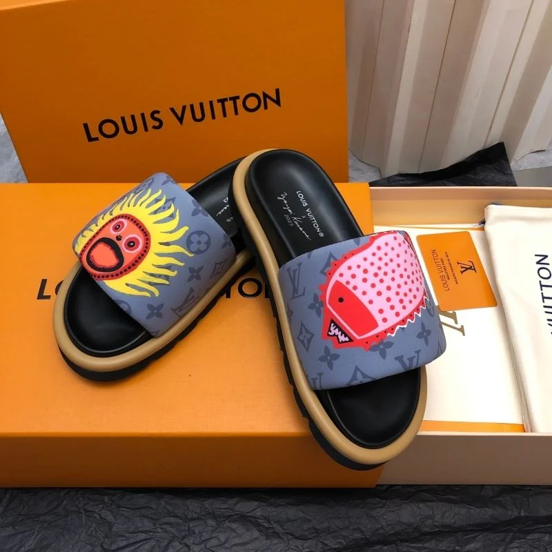 Brand-authenticated Louis Vuitton Slippers