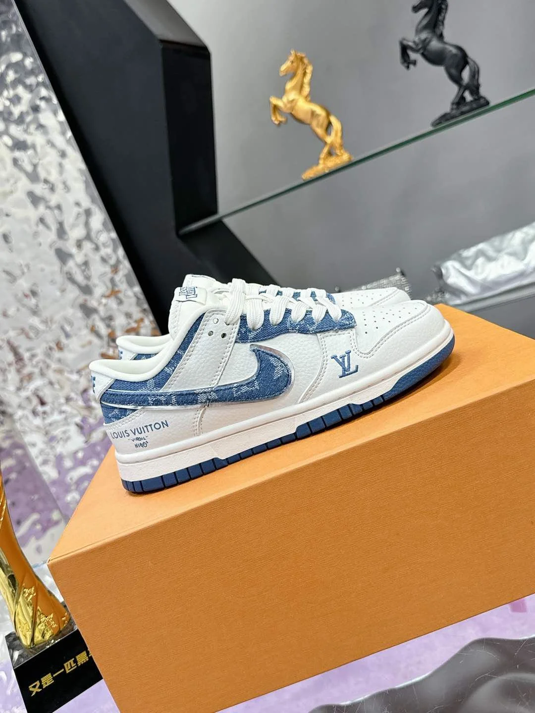 Brand-authenticated Louis Vuitton x Nike Shoes