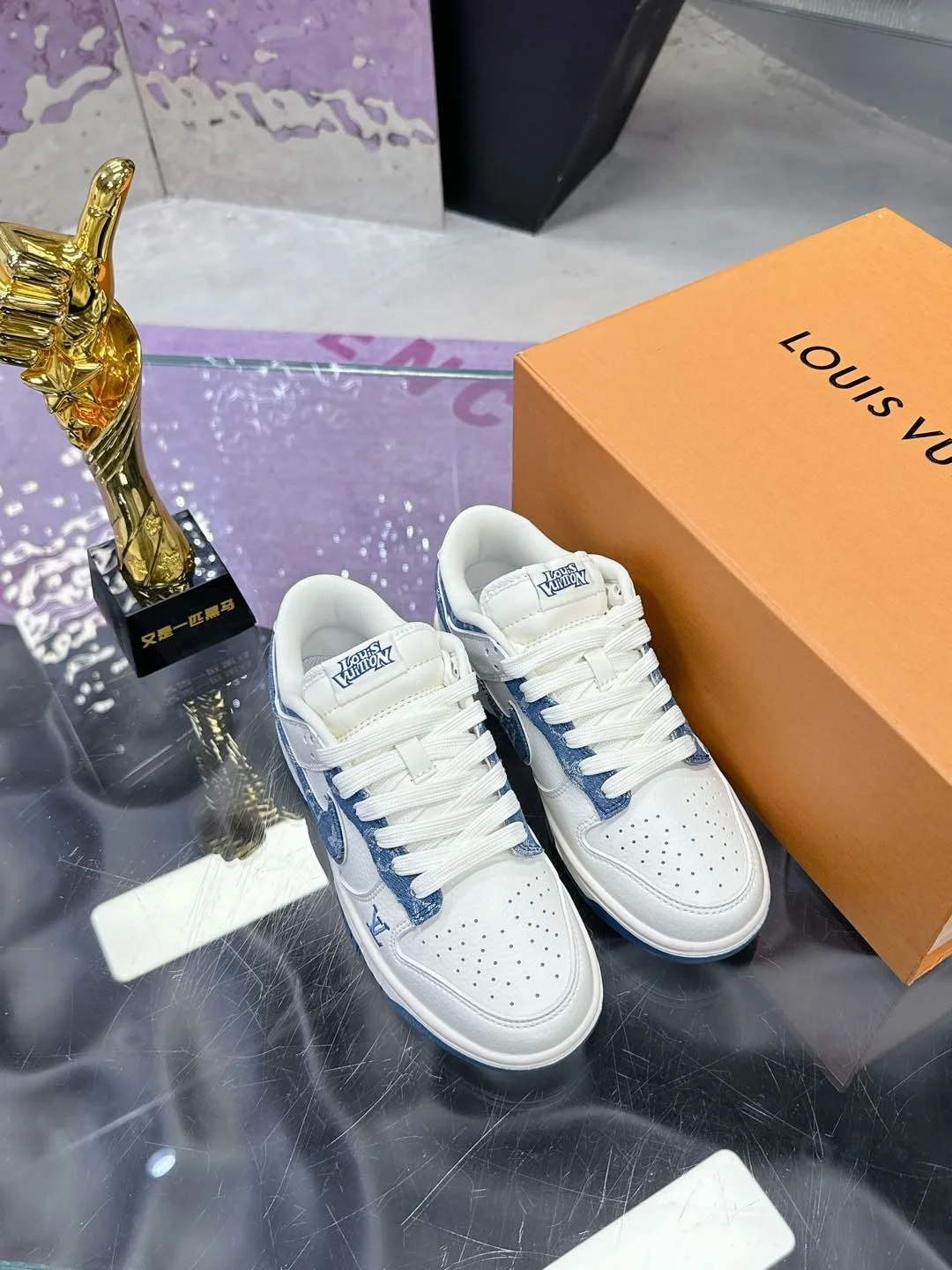Brand-authenticated Louis Vuitton x Nike Shoes