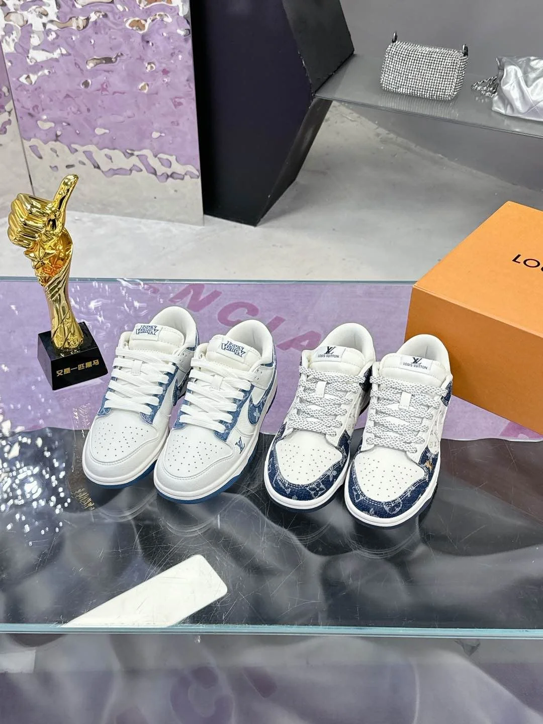 Brand-authenticated Louis Vuitton x Nike Shoes