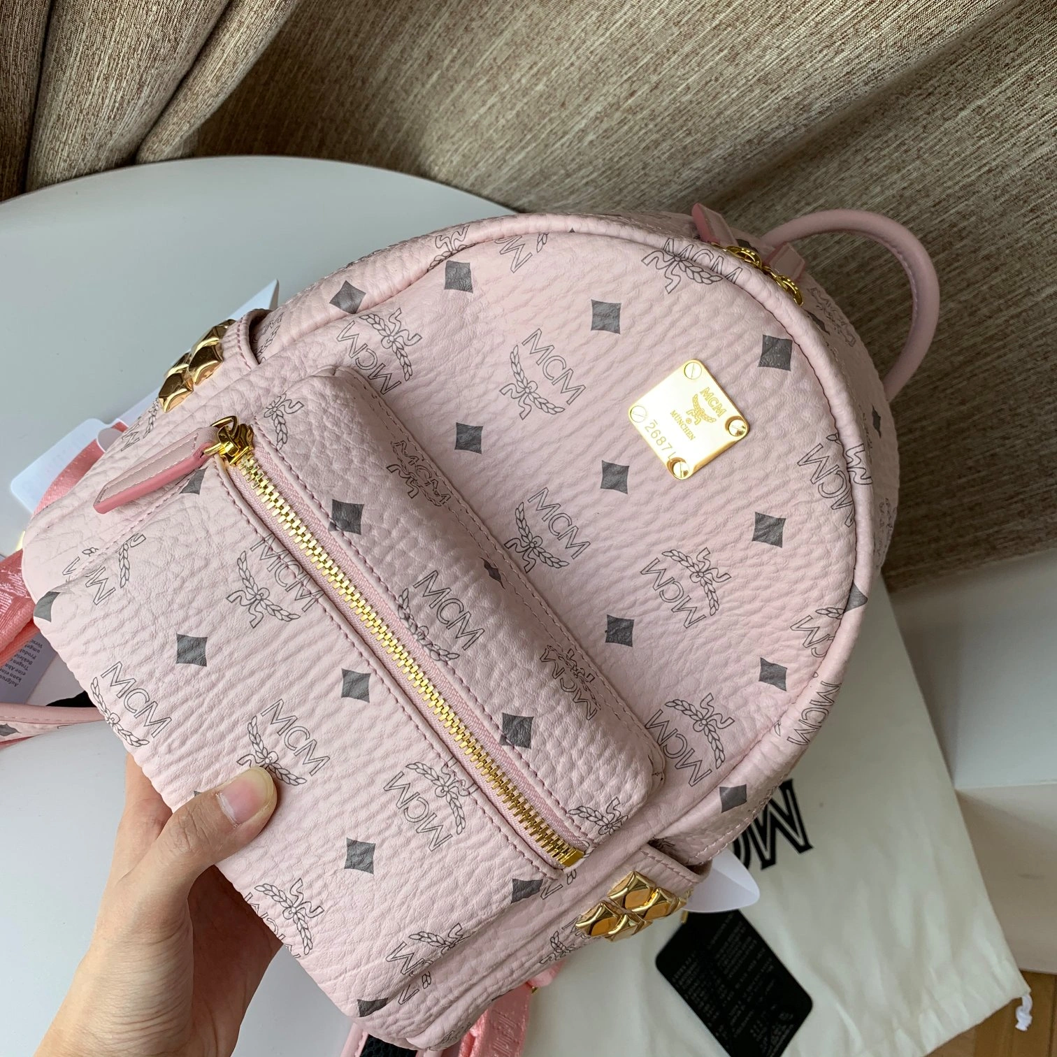 Top mirror MCM Backpacks
