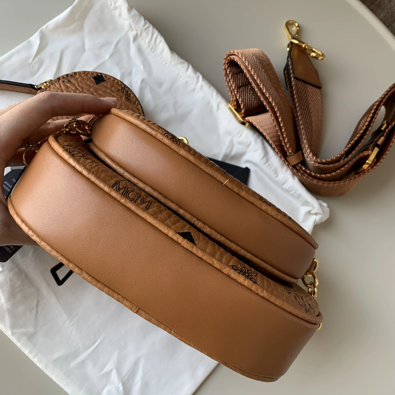 Top mirror MCM Round Bags