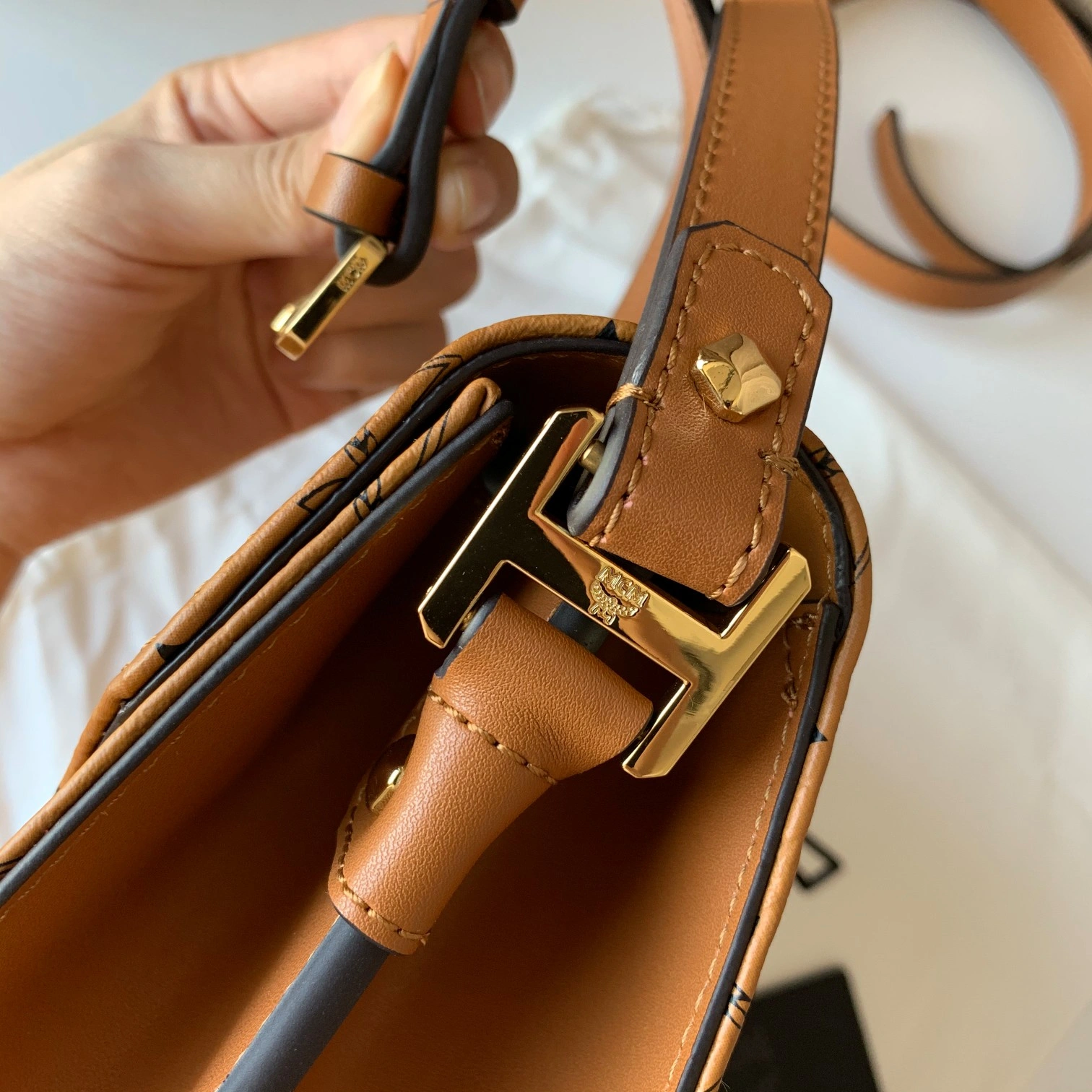 Exact replica MCM Satchel Bags