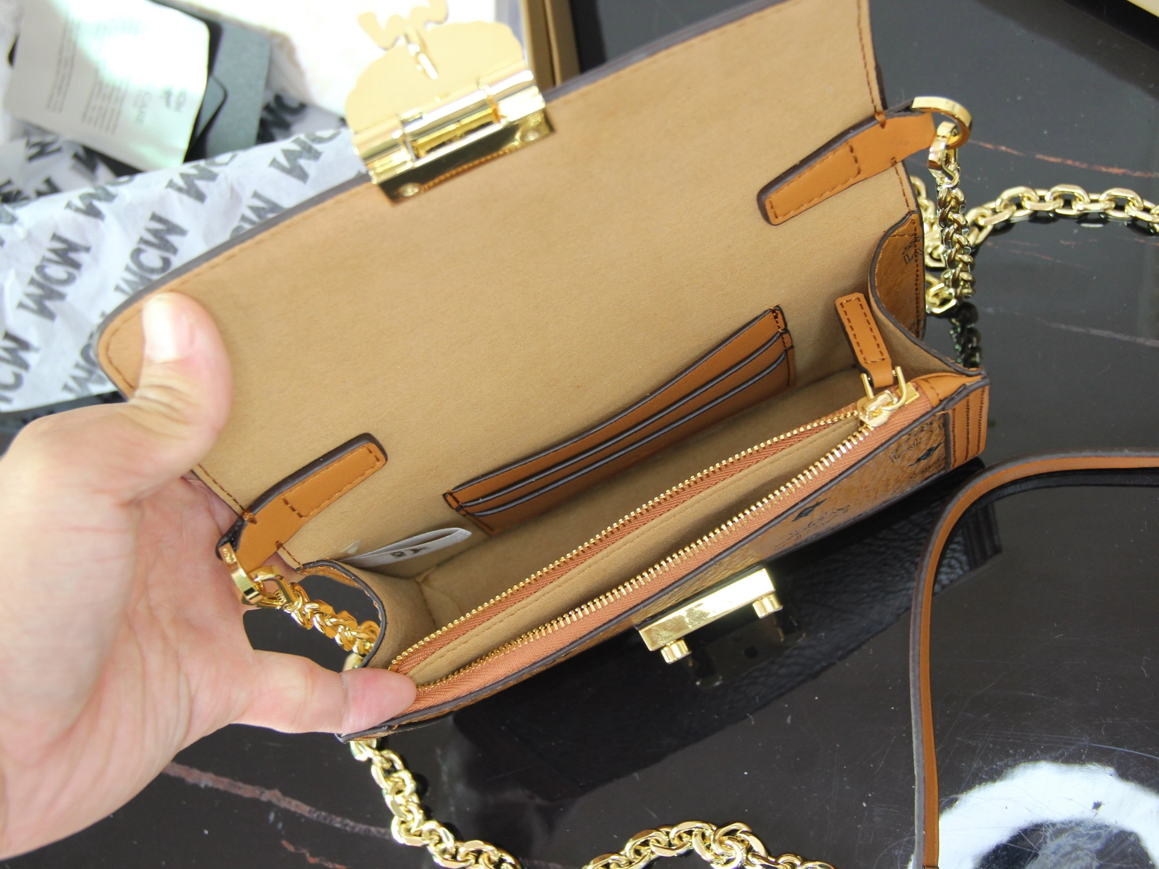 High fidelity MCM Satchel Bags