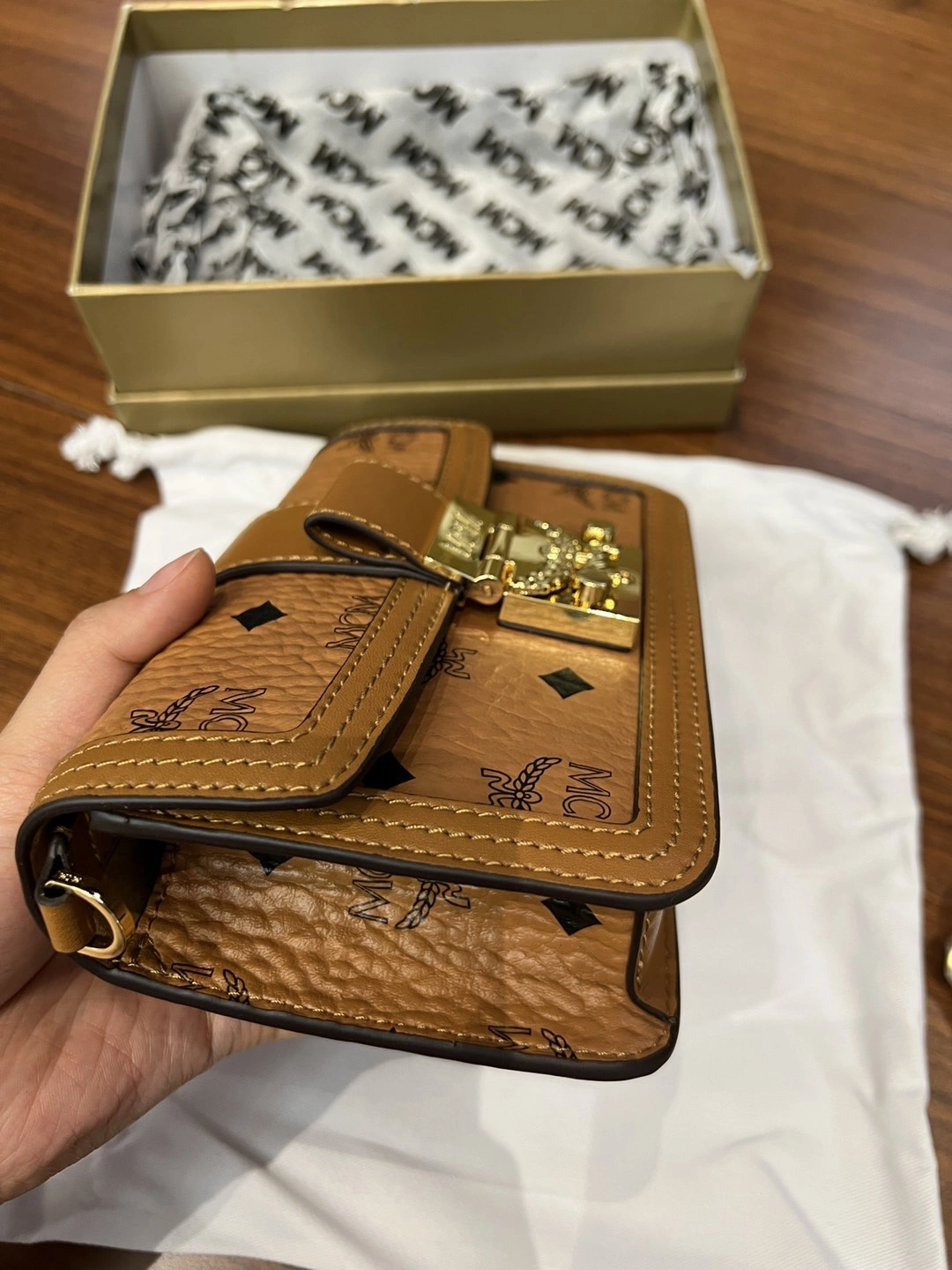 Indistinguishable MCM Satchel Bags