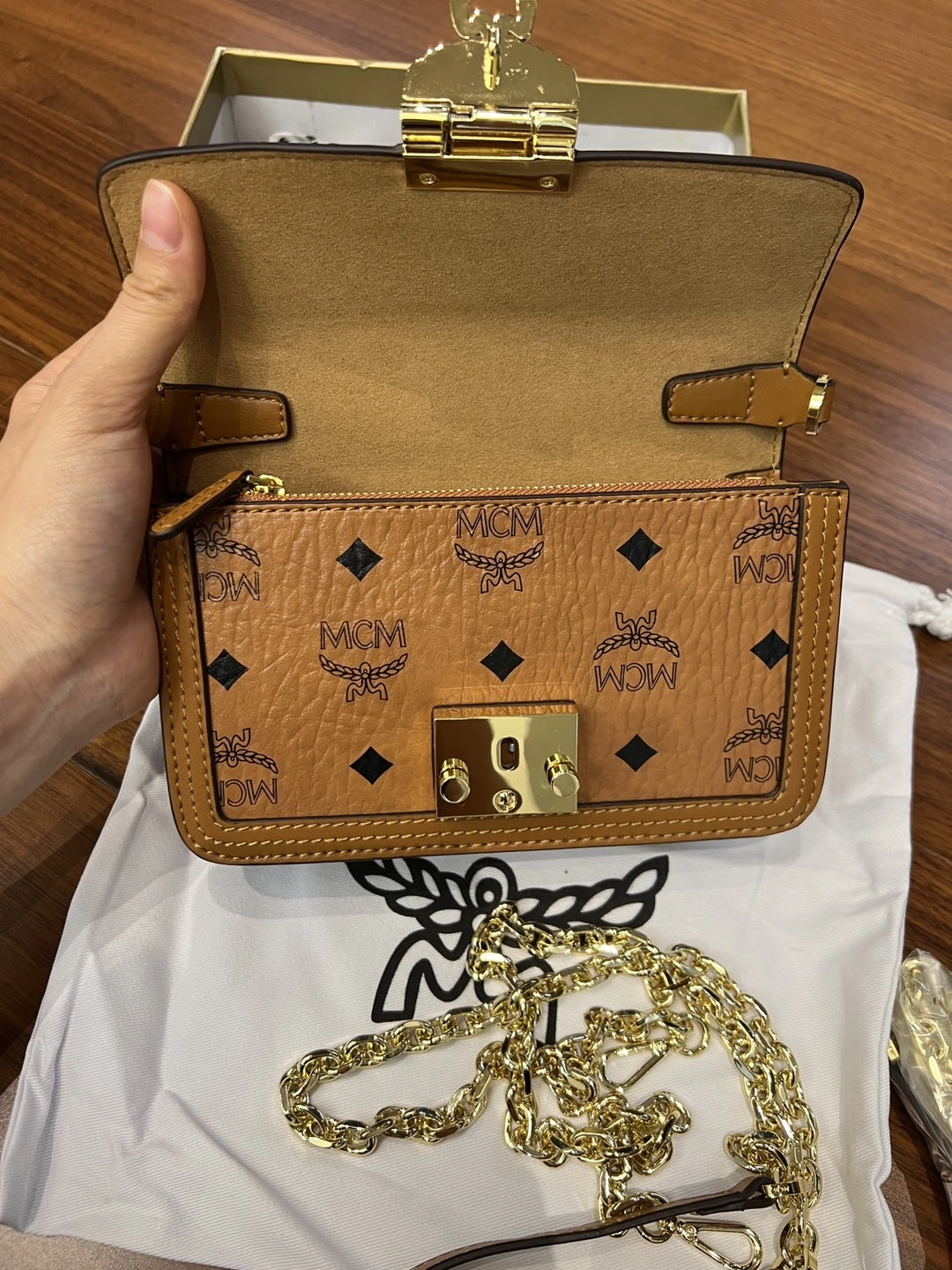 Indistinguishable MCM Satchel Bags