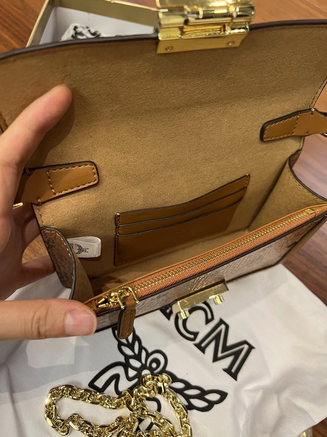 Indistinguishable MCM Satchel Bags
