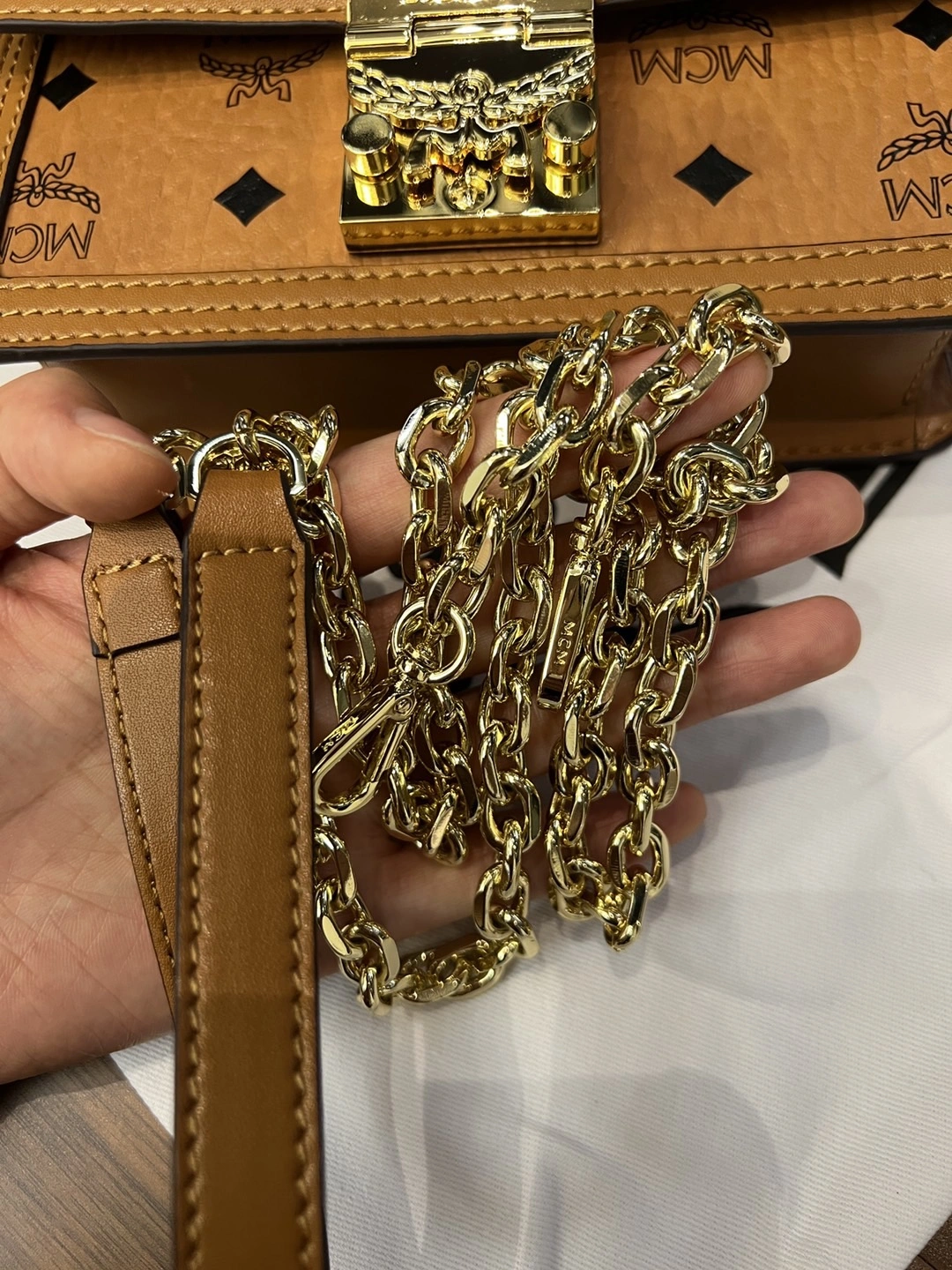 Indistinguishable MCM Satchel Bags