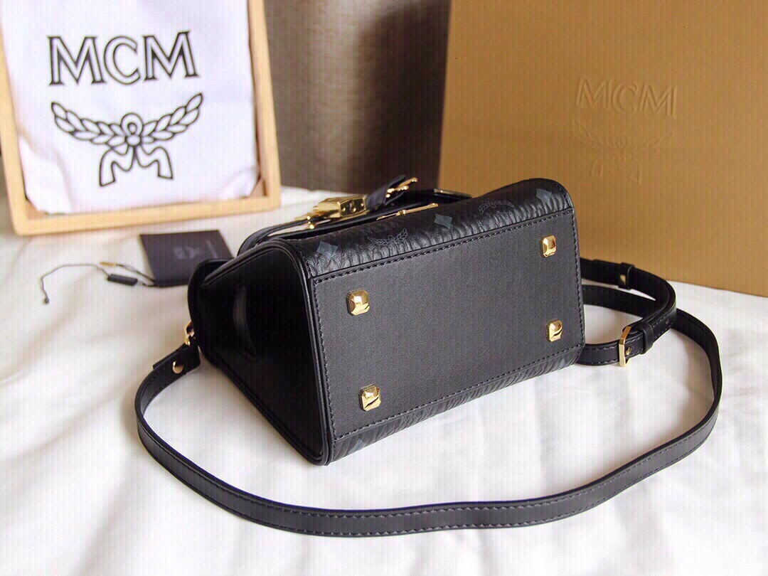 Indistinguishable MCM Top Handle Bags