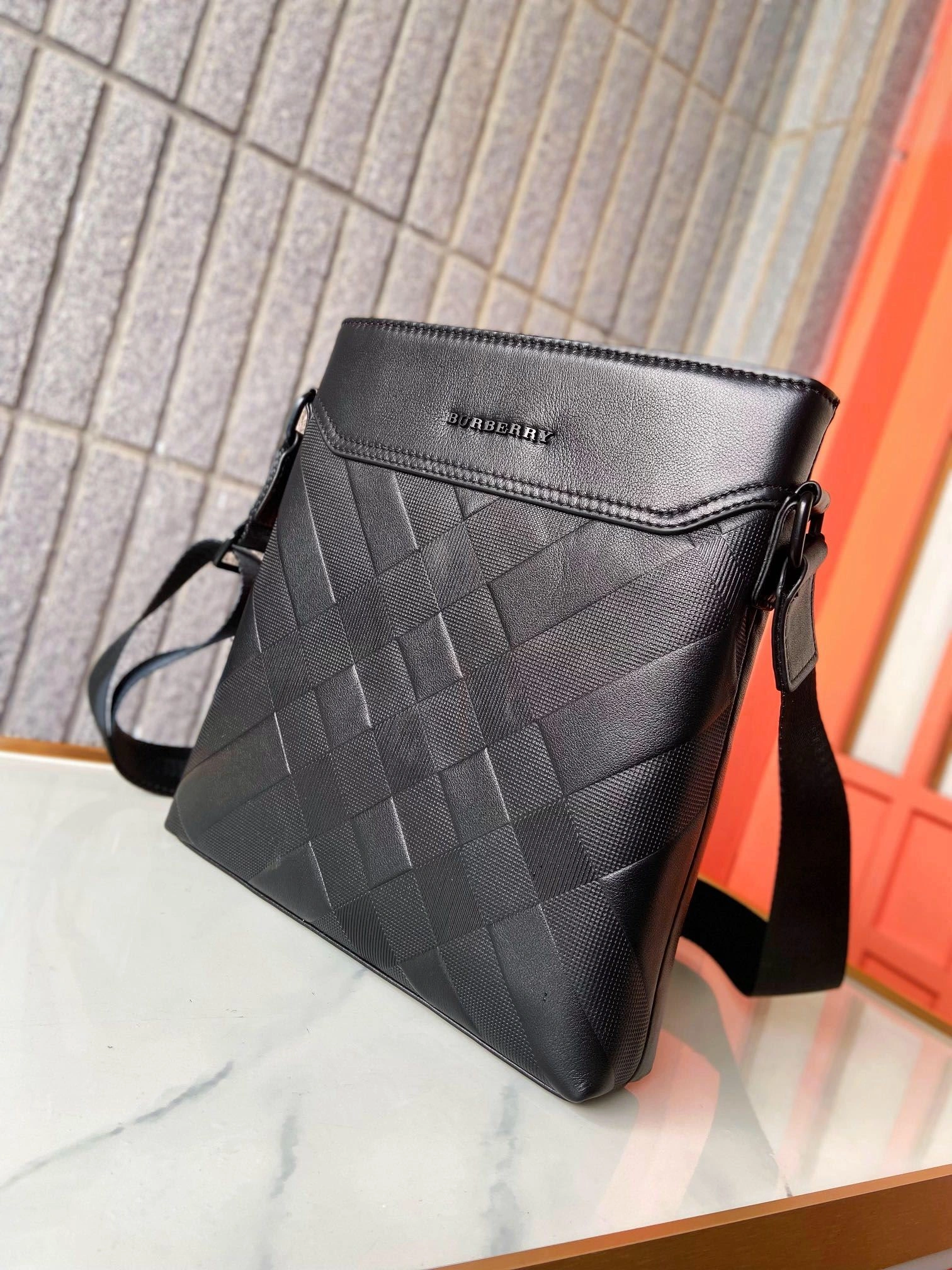 Brand-authenticated Mens Burberry Satchel Bags