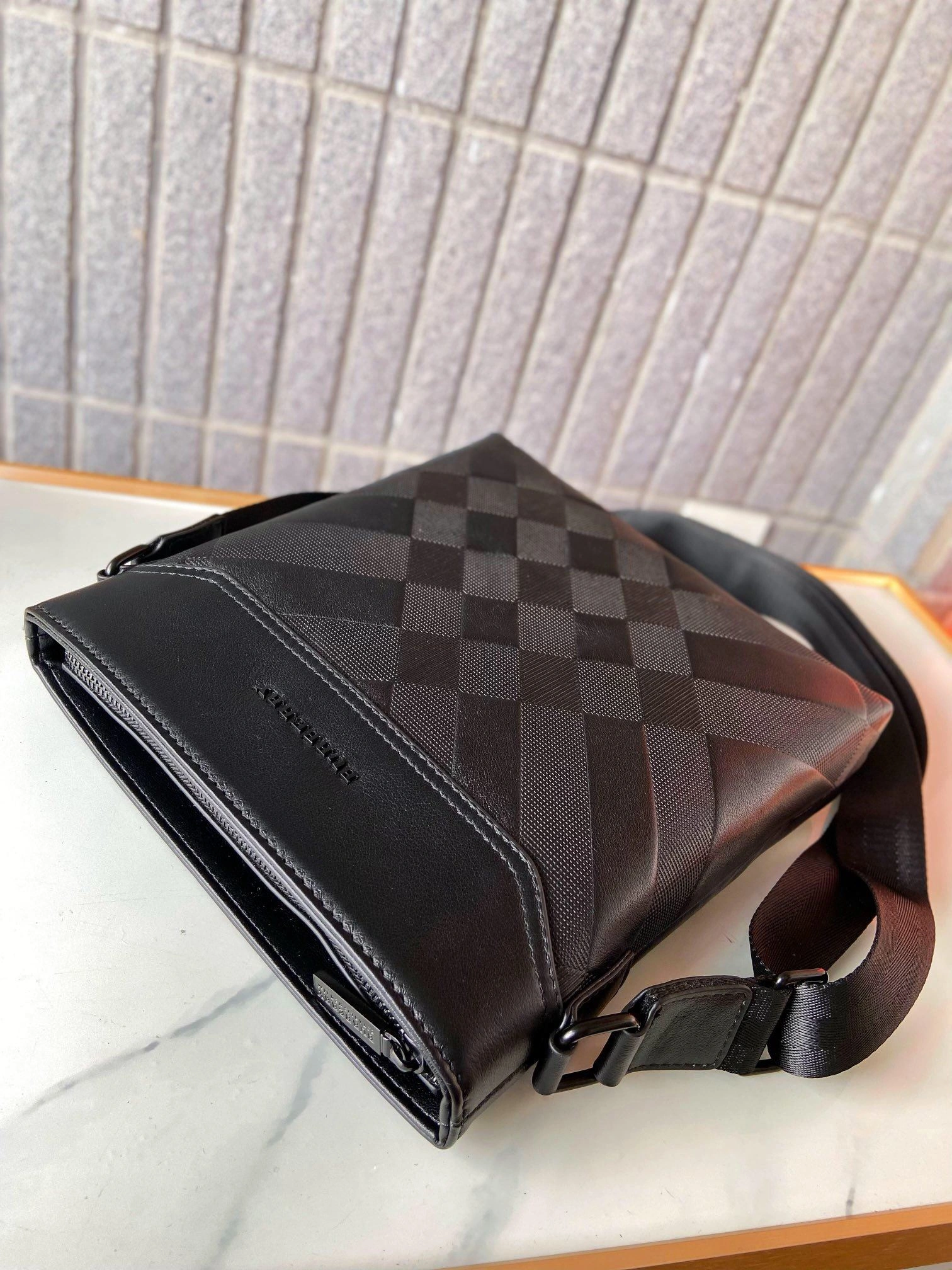 Brand-authenticated Mens Burberry Satchel Bags