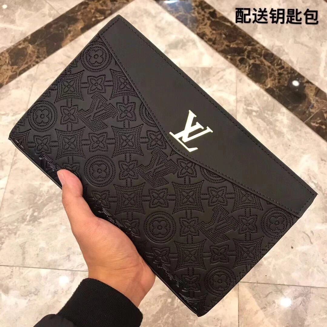 Brand-authenticated Mens Louis Vuitton Clutch Bags