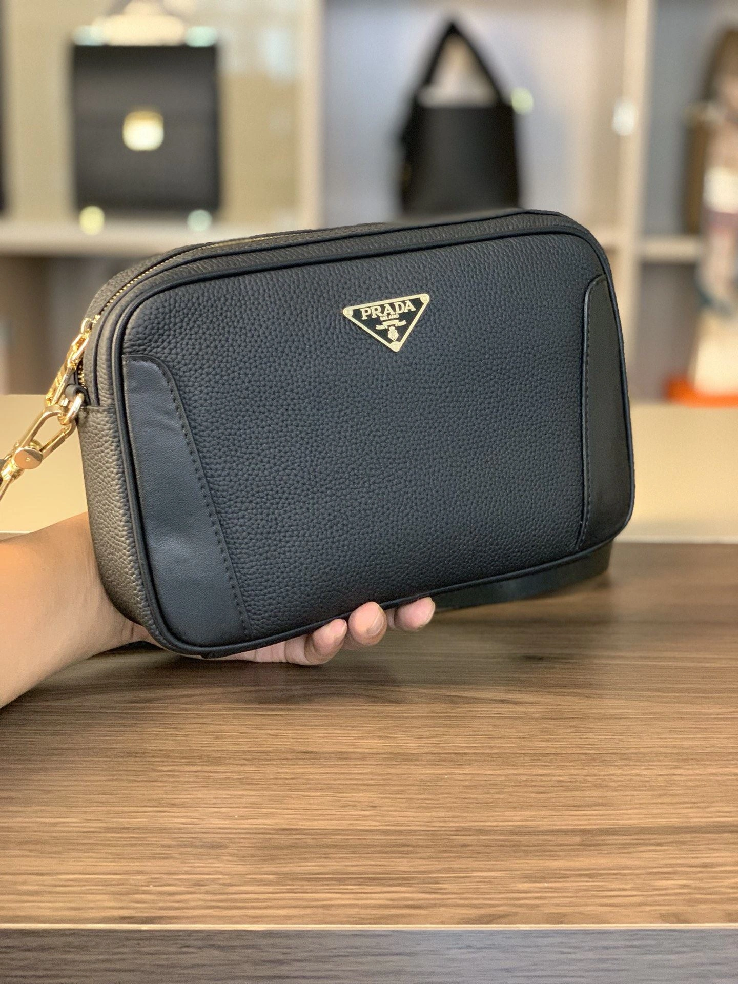 Exact replica Mens Prada Clutch Bags
