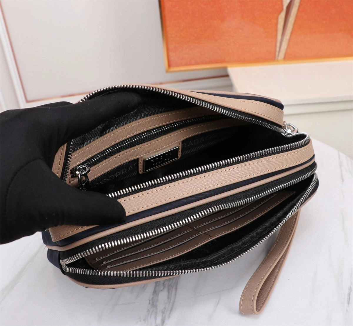 Brand-original Mens Prada Clutch Bags