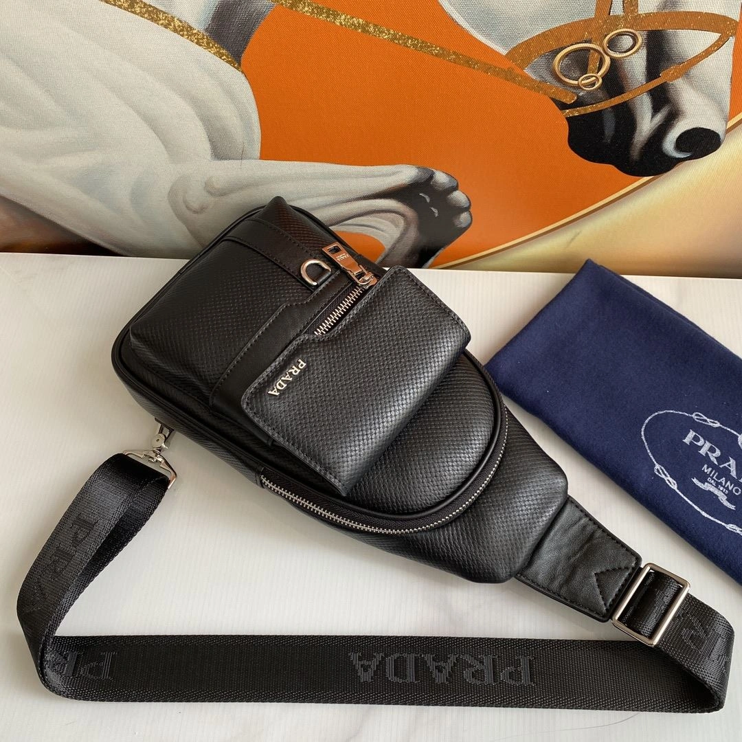 Brand-authenticated Mens Prada Waist Chest Packs