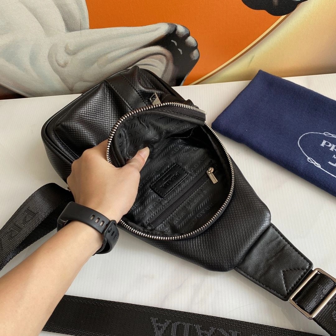 Brand-authenticated Mens Prada Waist Chest Packs
