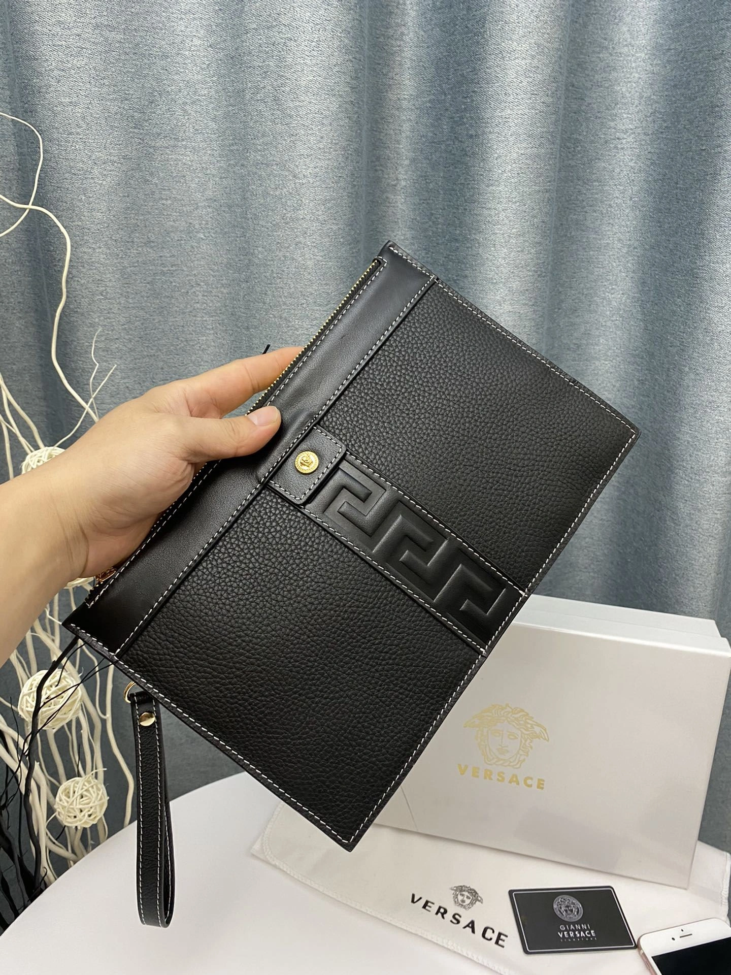 High accuracy Mens Versace Clutch Bags