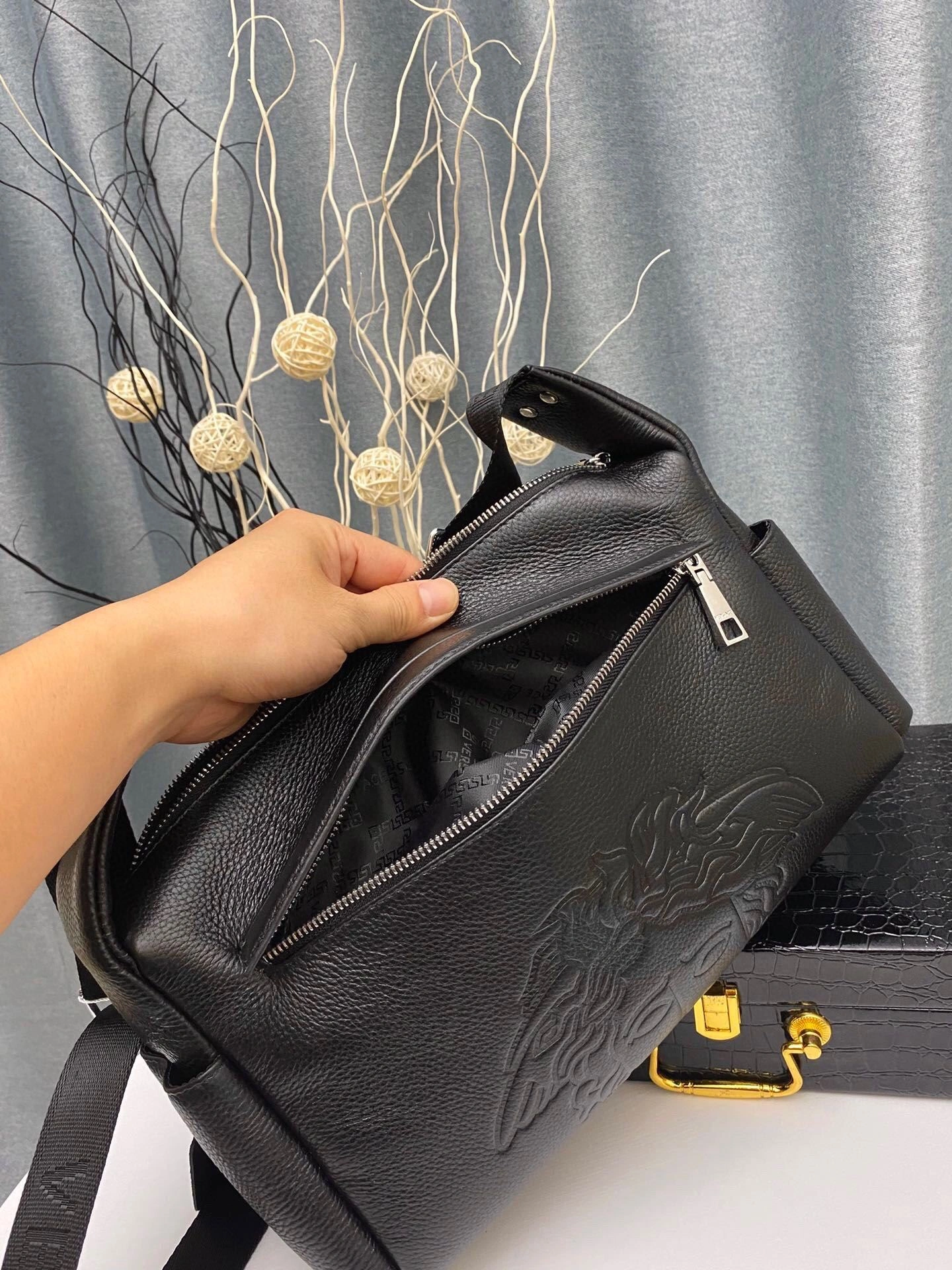 Exact replica Mens Versace Satchel Bags