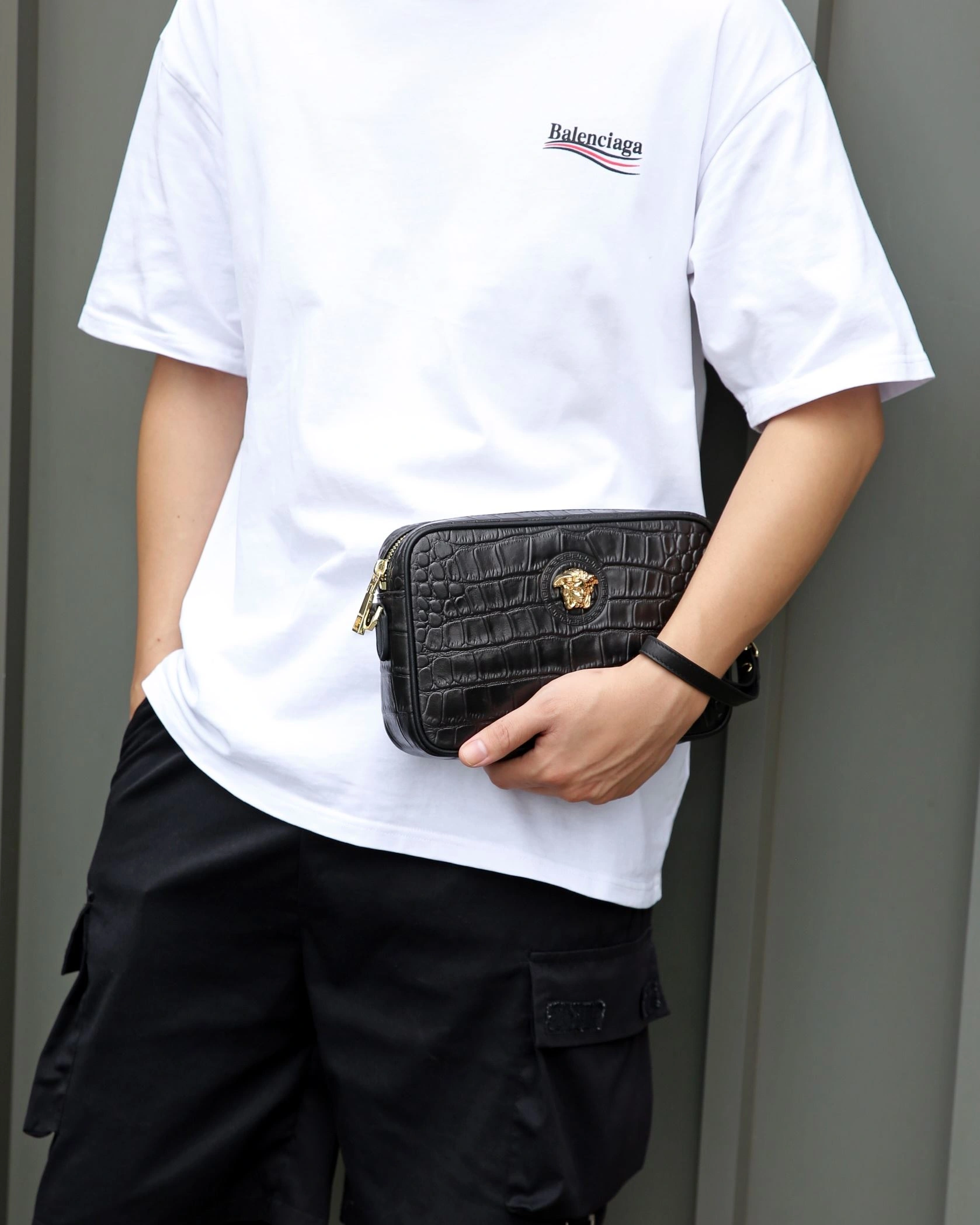 Top mirror Mens Versace Satchel Bags