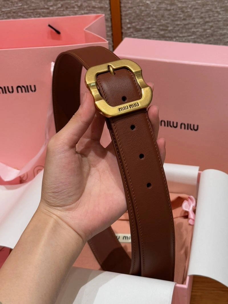 Brand-authenticated Miu Miu Belts