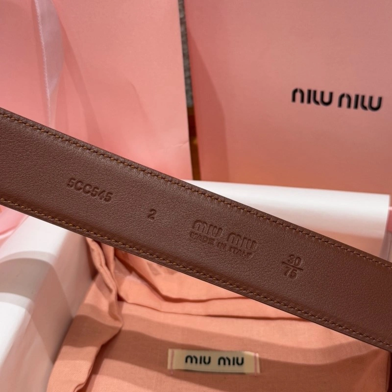 Brand-authenticated Miu Miu Belts
